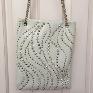 Bags | Nwot Womens Rhinestone White Handbag | Poshmark